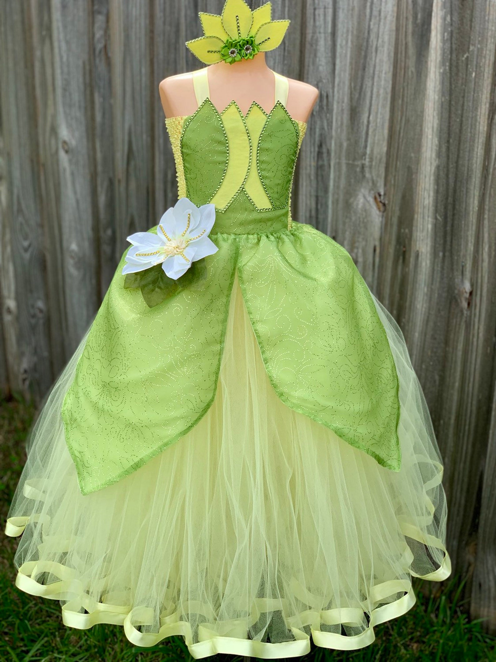 Princess Tiana Costume Princess Tiana Dress Cinderella Tutu - Etsy