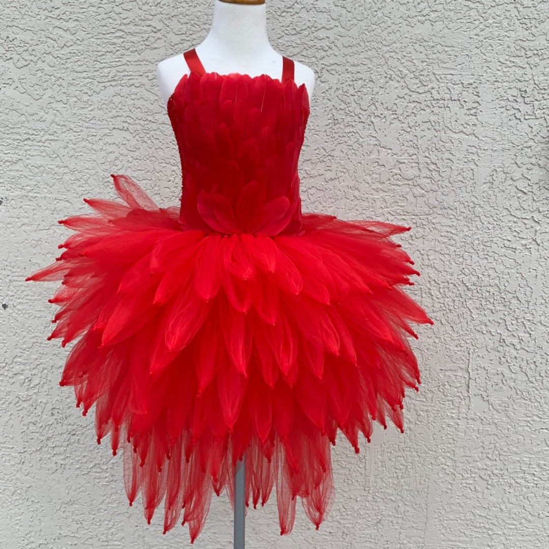 Red Parrot Costume, Red Parrot Dress, Rainforest Party Outfit, Macaw ...