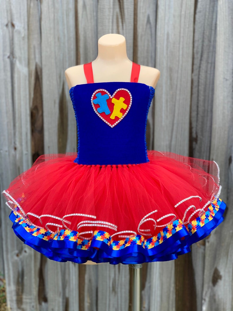 Autism Awareness Dress Autism Awareness Tutu Dress Puzzle - Etsy