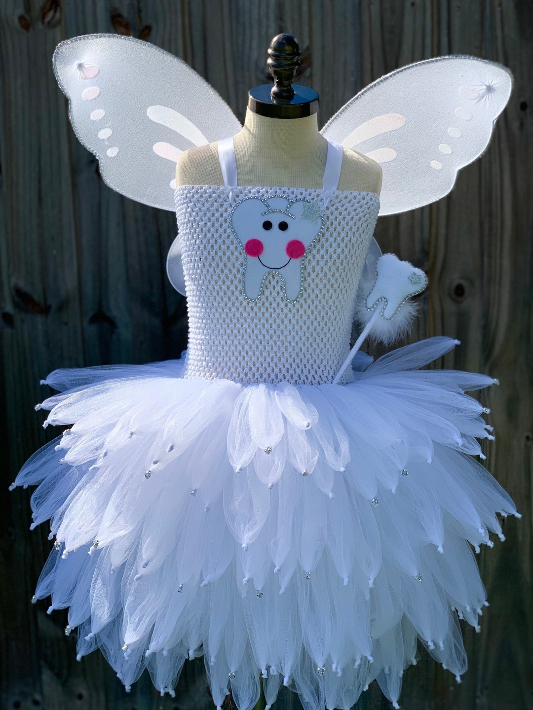 Tooth Fairy Dress, Tooth Fairy Costume, Halloween Tutu Costume, White ...