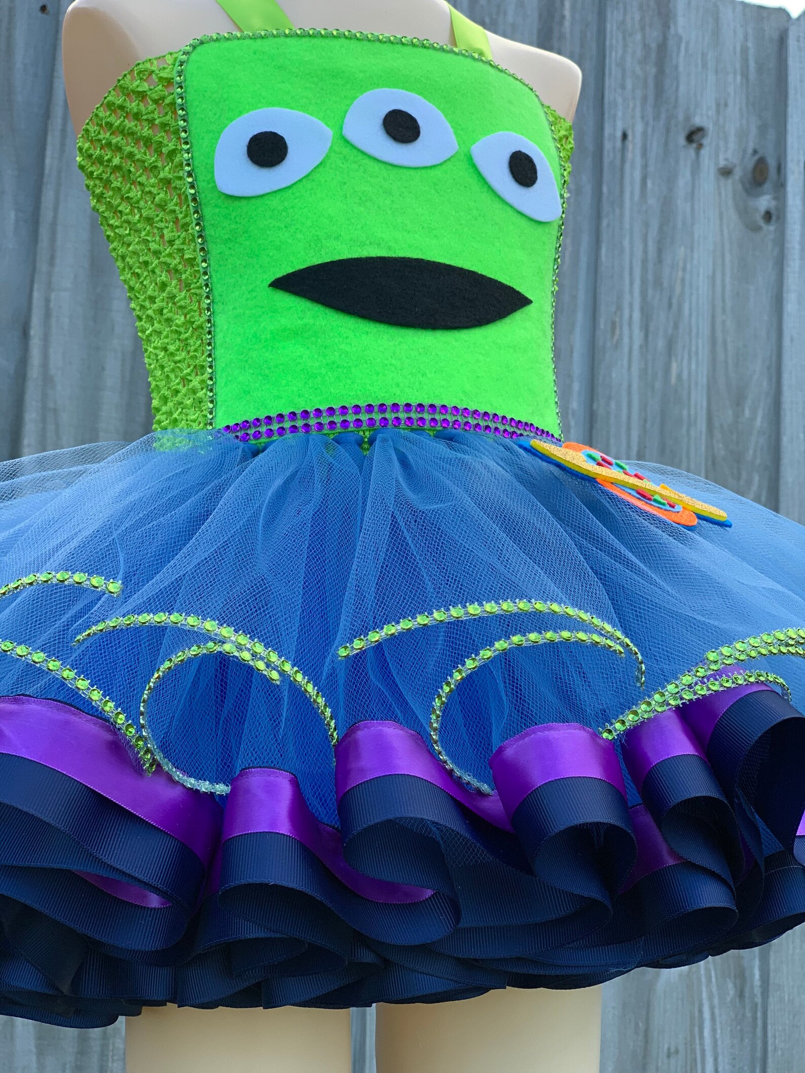 Toy Story Alien Costume, 3 Eye Alien, Toy Story Costume, Pizza Planet ...