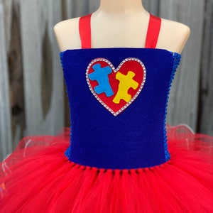 Autism Awareness Dress, Autism Awareness Tutu Dress, Puzzle Piece Dress ...