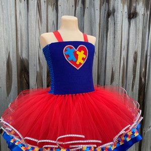 Autism Awareness Dress, Autism Awareness Tutu Dress, Puzzle Piece Dress ...