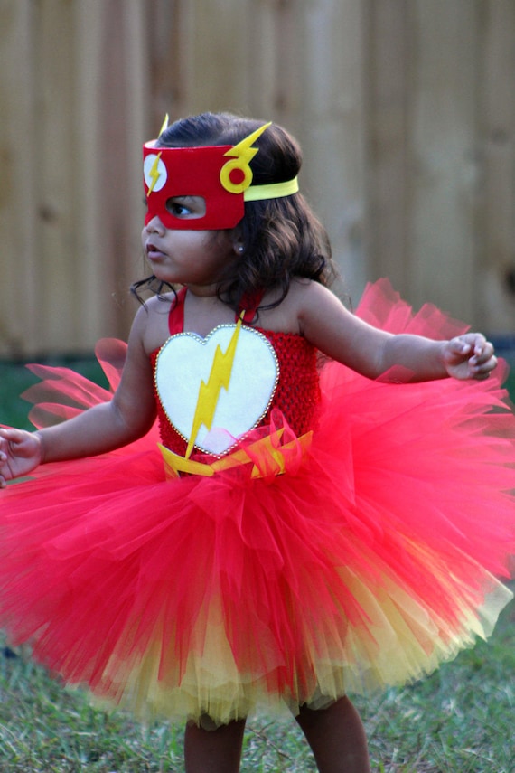 Flash Costume Super Hero Costume Flash Tutu Dress Super - Etsy