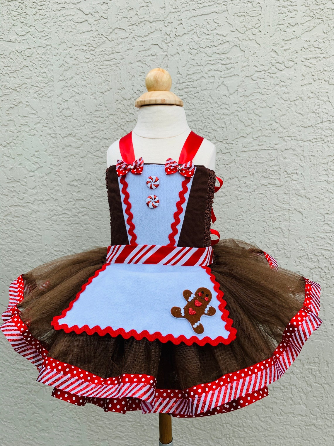 Gingerbread Costume Christmas Pageant Dress Holiday Pageant | Etsy