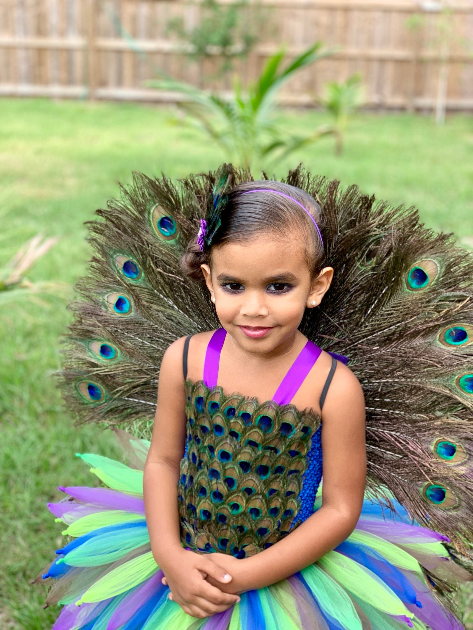Peacock Tutu Costume Mardi Gras Pageant Dress Bird Costume Etsy