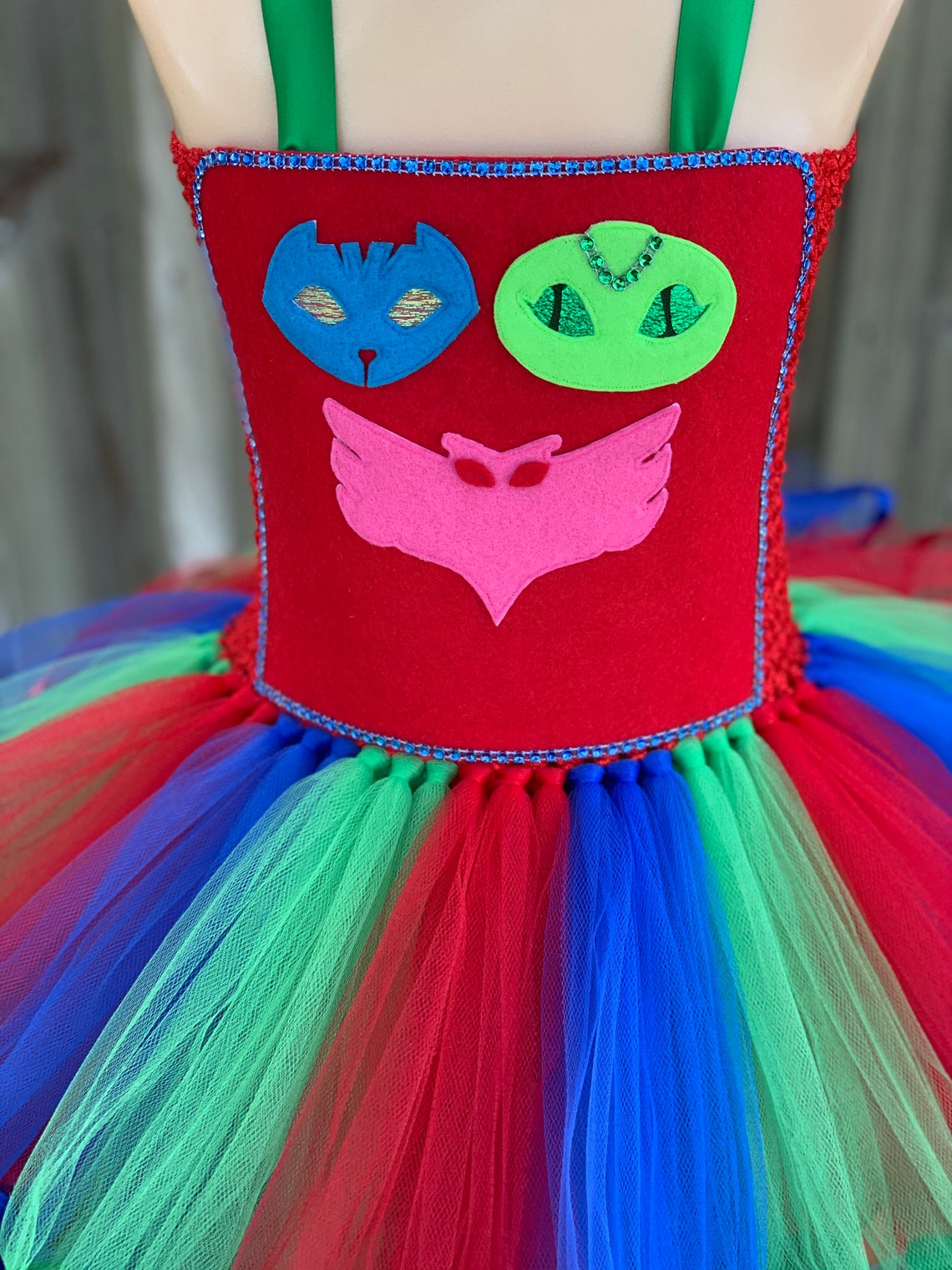 Pj Masks Costume Pj Mask Tutu Catboy Tutu Dress Pj Mask - Etsy
