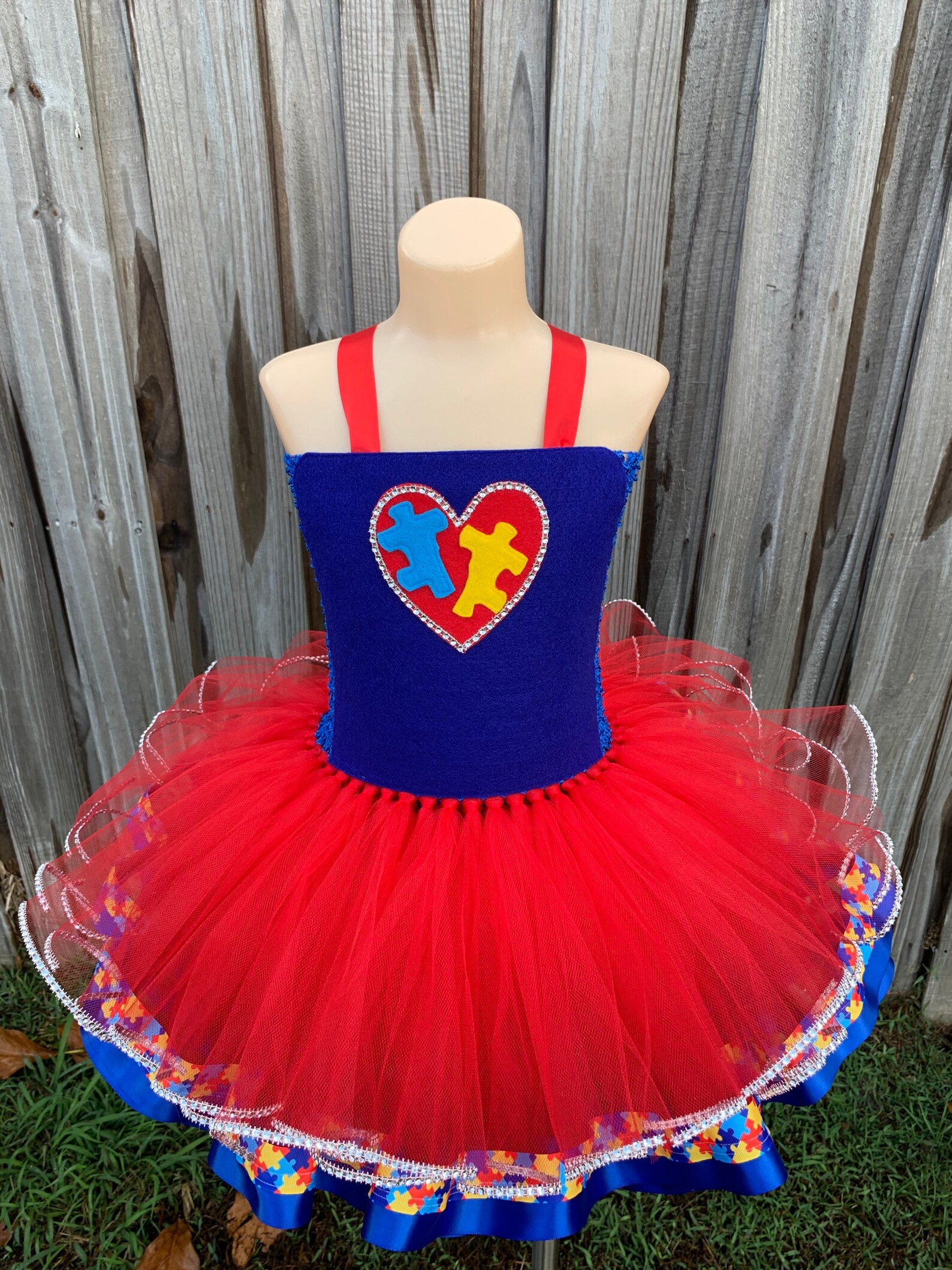 Autism Awareness Dress Autism Awareness Tutu Dress Puzzle | Etsy