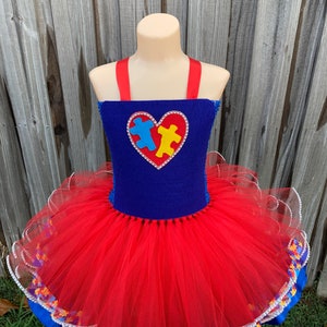 Autism Awareness Dress, Autism Awareness Tutu Dress, Puzzle Piece Dress ...
