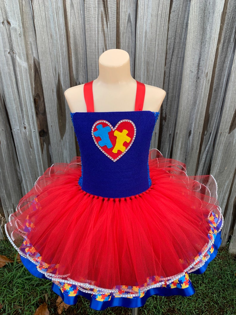 Autism Awareness Dress Autism Awareness Tutu Dress Puzzle - Etsy