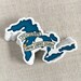 Michigan Great Lakes Vinyl Sticker / Michigan Sticker / Water | Etsy