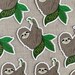 Chillin' Sloth Vinyl Sticker / Cute Illustrated Three Toed - Etsy