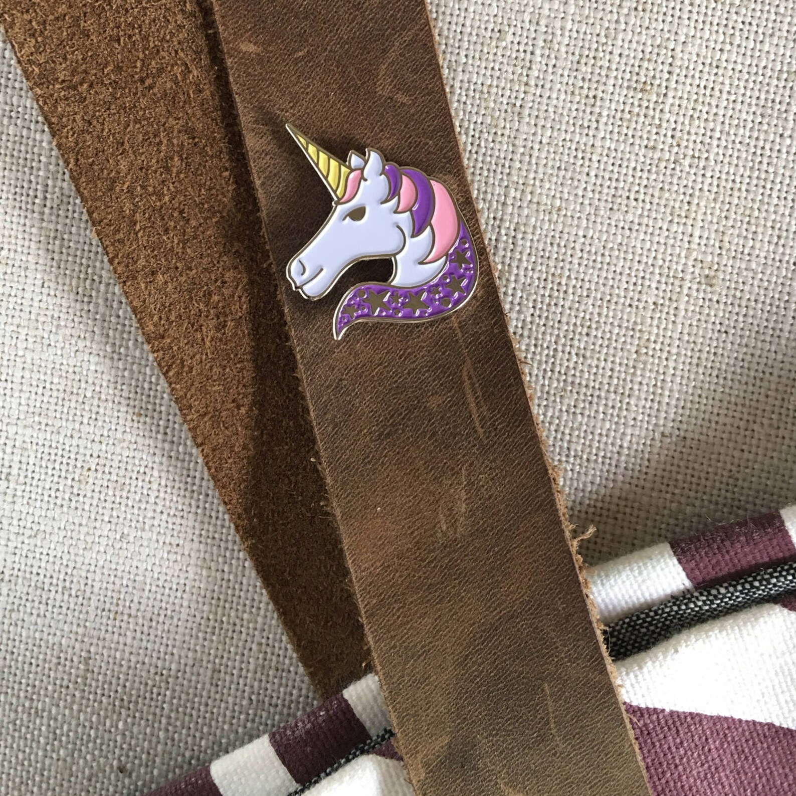Unicorn Enamel Pin: Purple & Pink Star Design - Etsy