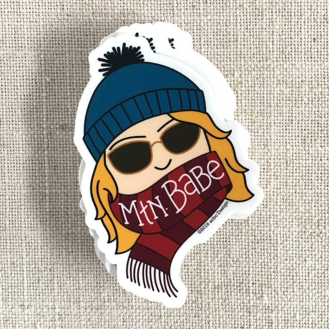 Mtn Babe Blonde Vinyl Sticker / Mountain Lady Sticker / Modern - Etsy