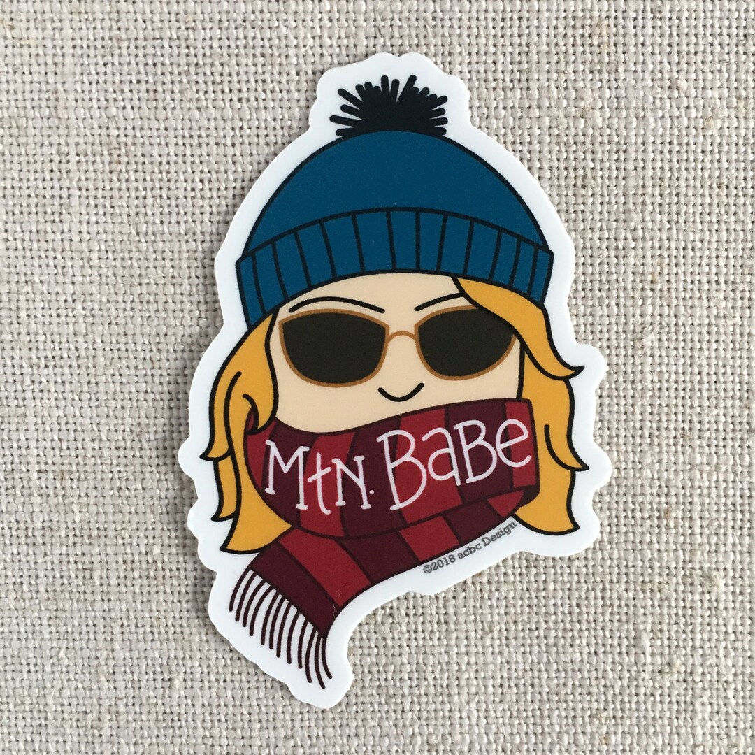 Mtn Babe Blonde Vinyl Sticker / Mountain Lady Sticker / Modern Sticker ...