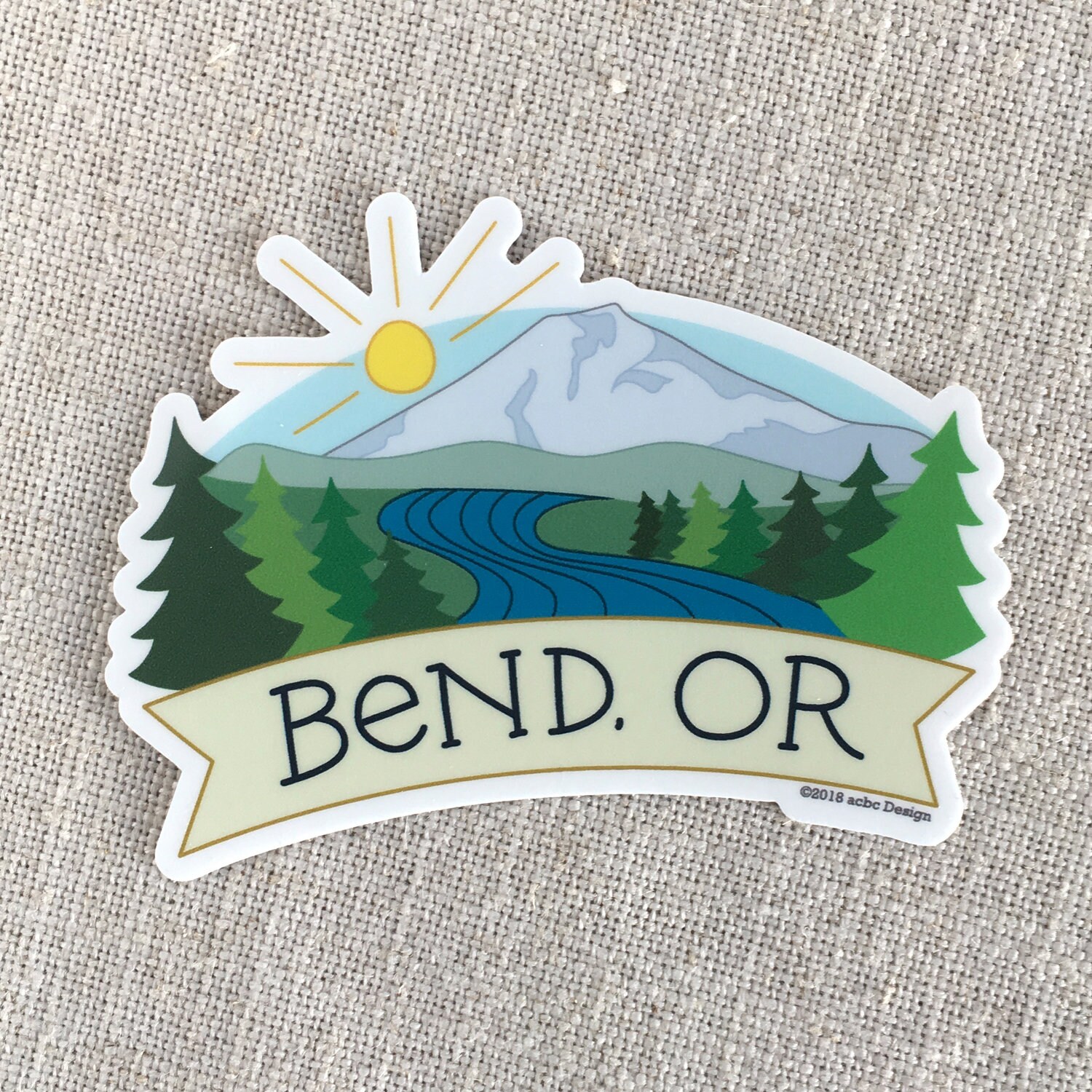 Mt Bachelor Bend Oregon Vinyl Sticker / Bumper Sticker / Bend | Etsy