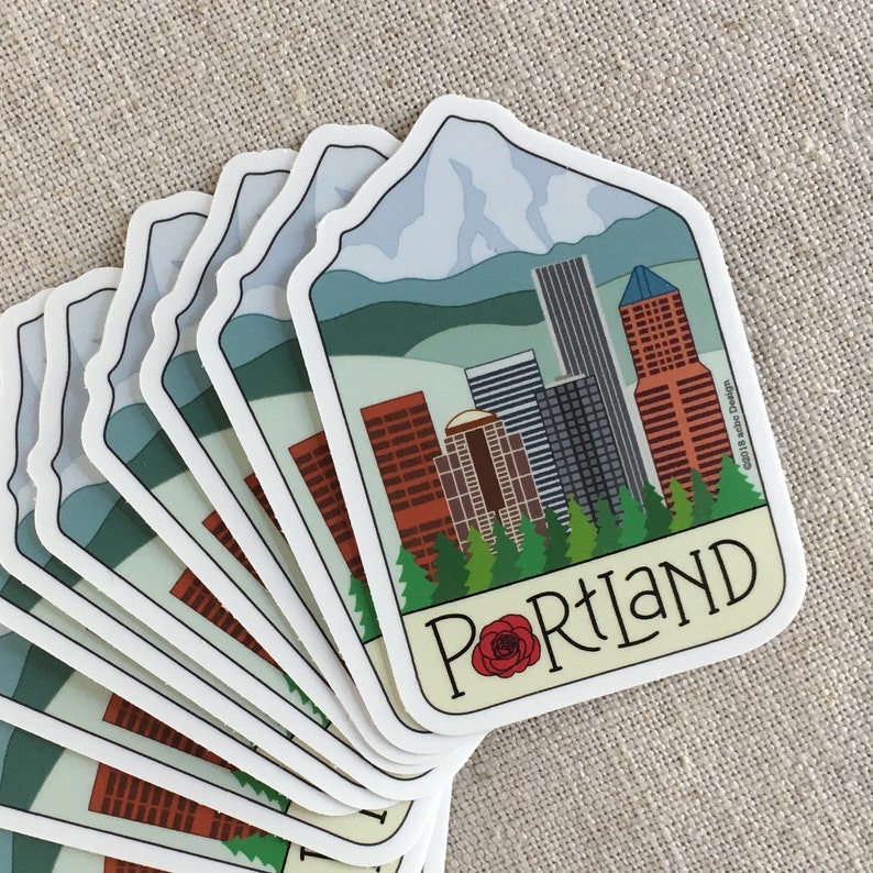 Portland City Vinyl Sticker / Downtown Portland Oregon Sticker - Etsy India