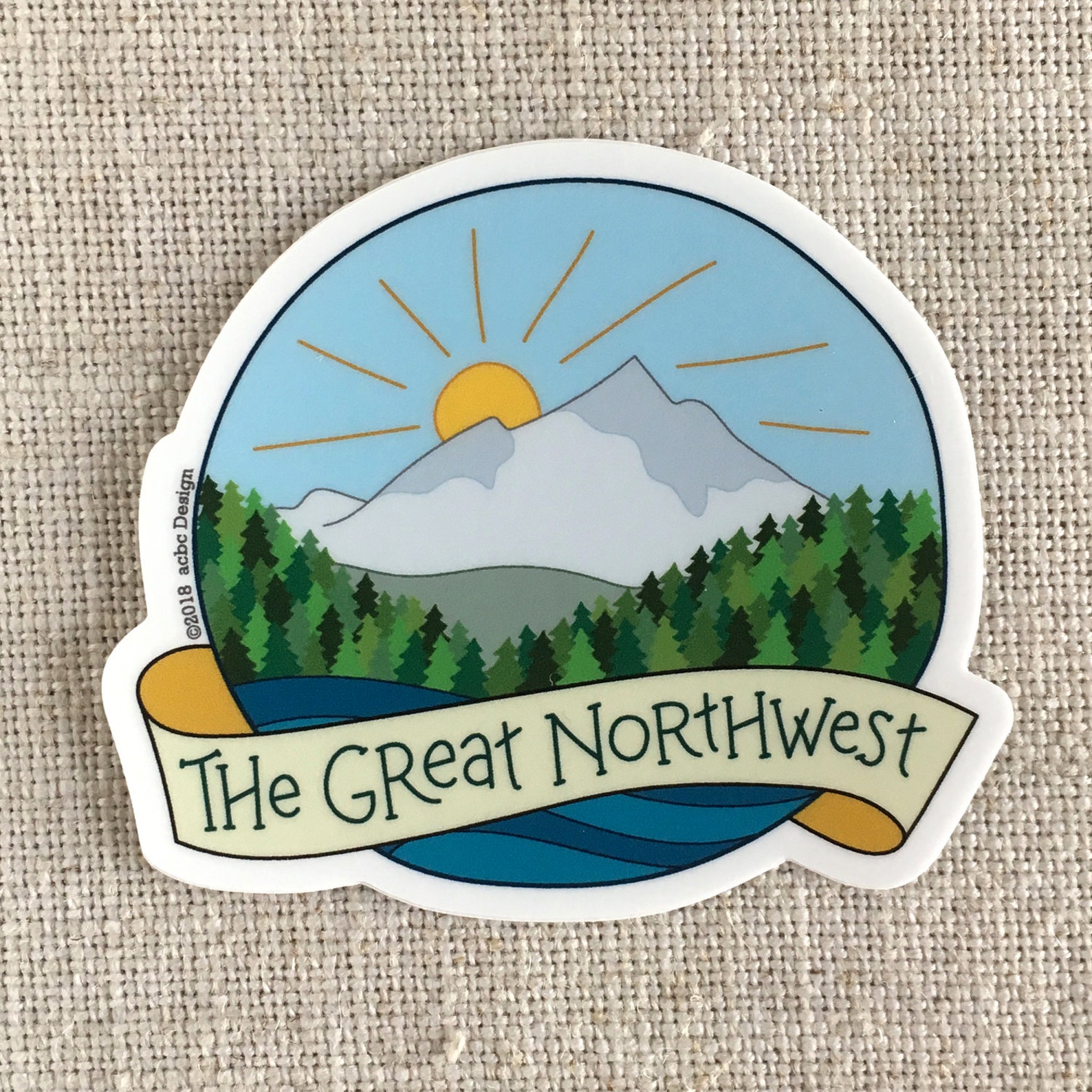 Wallowa Mountains Vinyl Sticker: Pacific Northwest Laptop Decal - Etsy