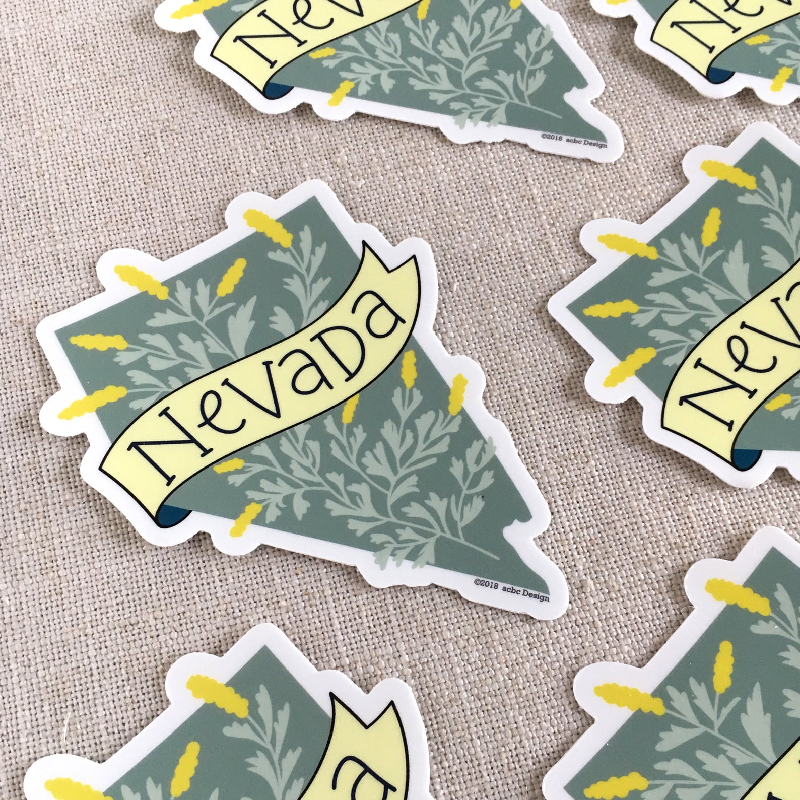 Nevada State Vinyl Sticker / Nevada Sagebrush Sticker / Hand - Etsy