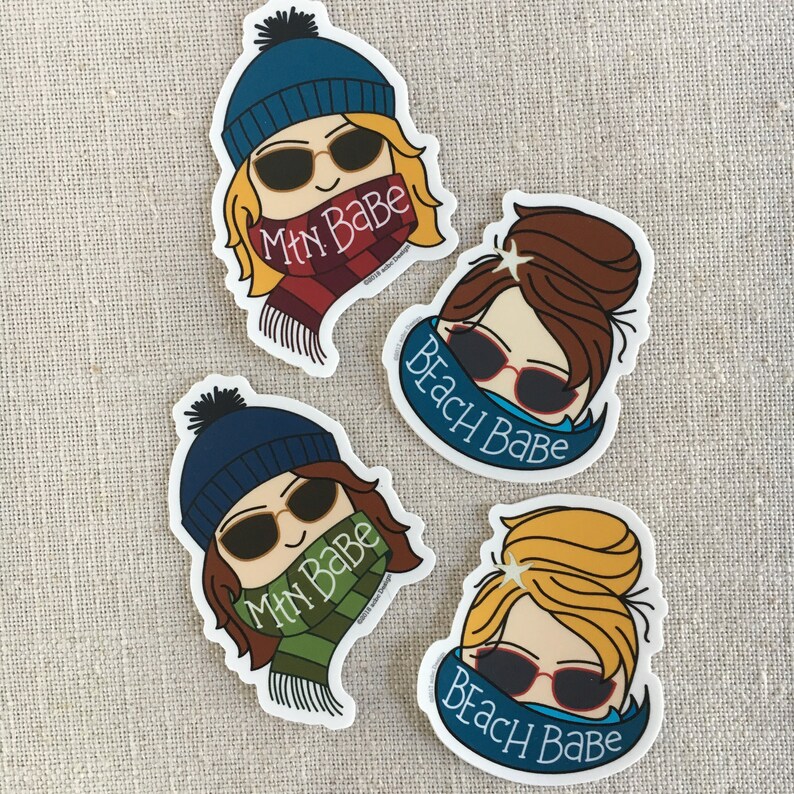 Mtn Babe Blonde Vinyl Sticker / Mountain Lady Sticker / Modern - Etsy