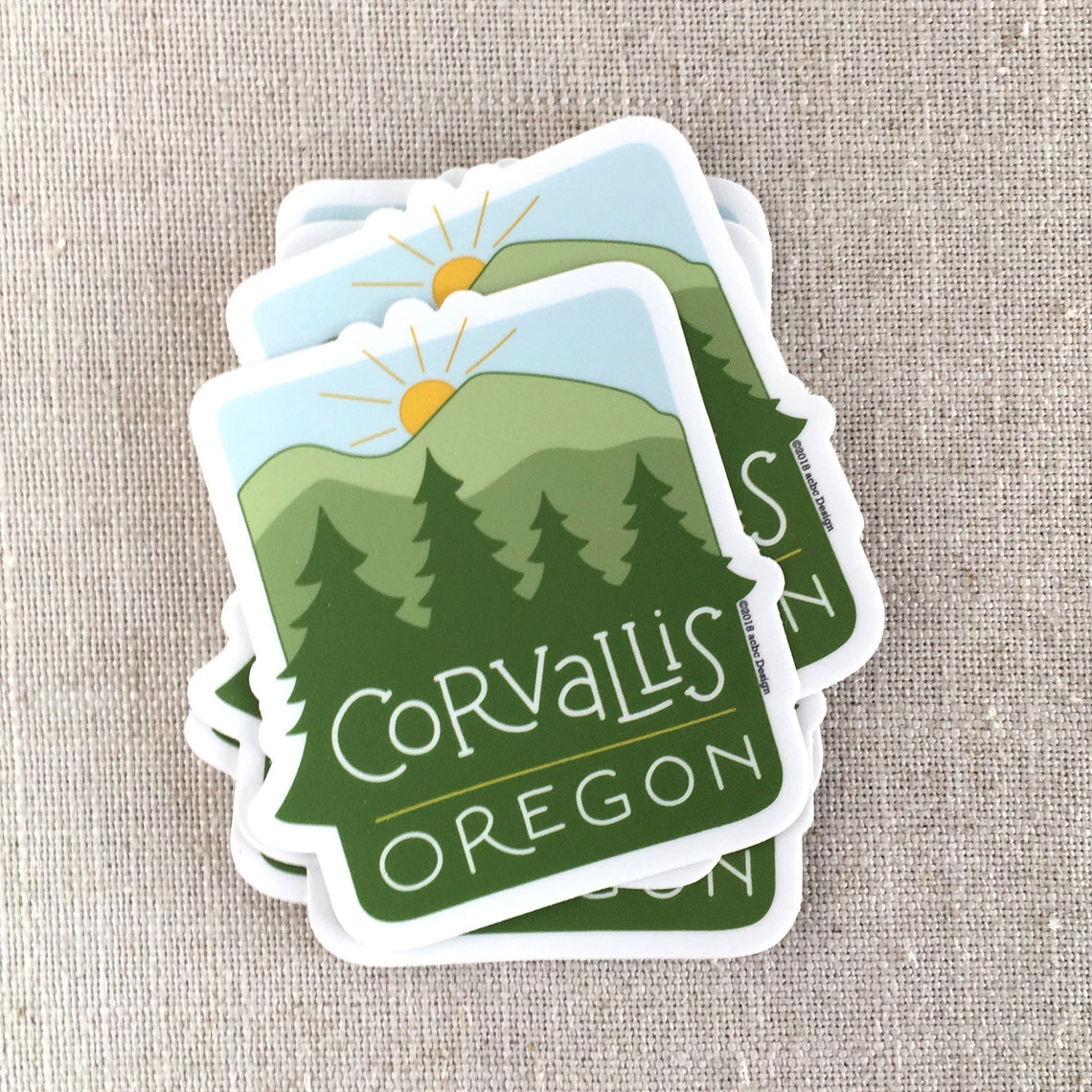 Corvallis Oregon Trees Vinyl Sticker / Marys Peak Sticker / | Etsy