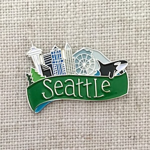 Seattle Skyline Lapel Pin / Seattle Washington Flair / Modern Seattle ...