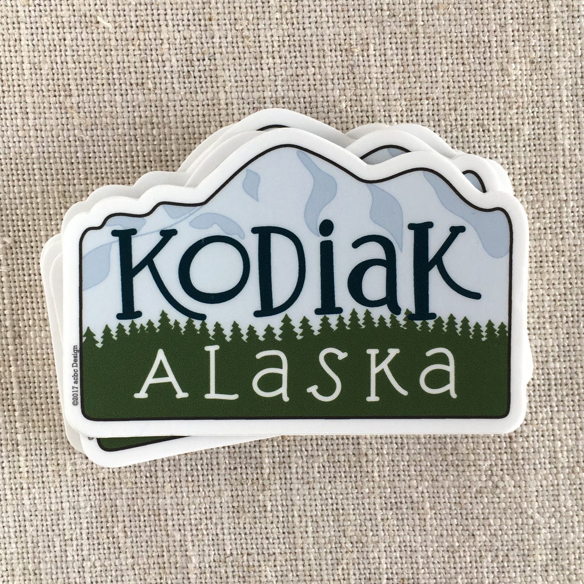 Kodiak Alaska Vinyl Sticker: Barometer Mountain Landscape - Etsy