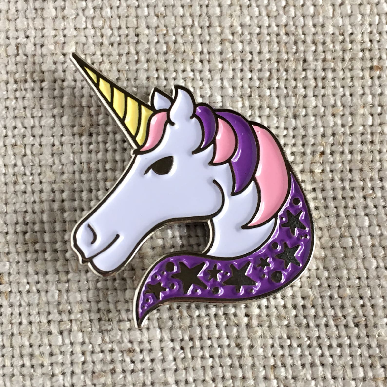 Unicorn Enamel Lapel Pin / Cute Purple Pink Unicorn Pin / - Etsy
