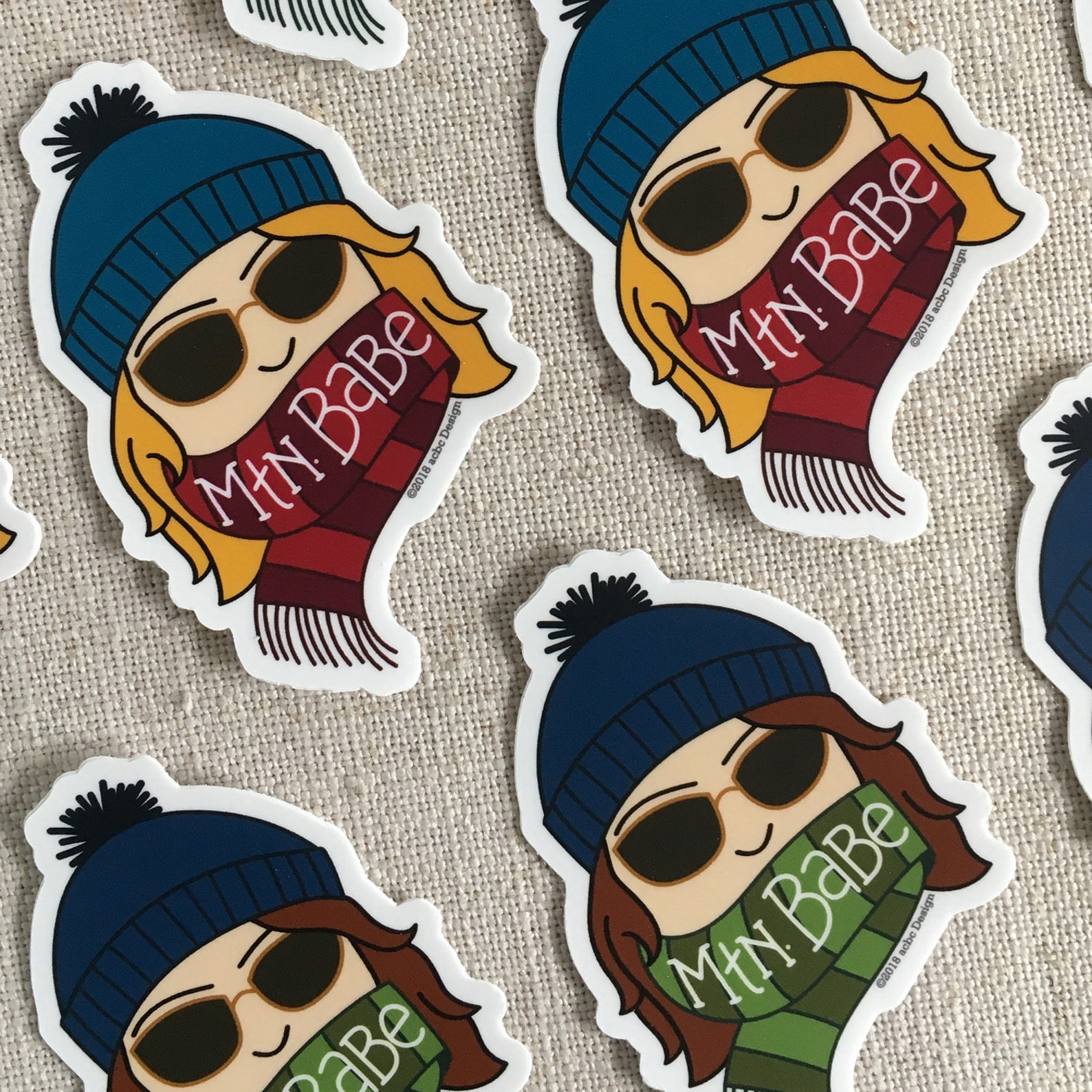 Mtn Babe Blonde Vinyl Sticker / Mountain Lady Sticker / Modern - Etsy