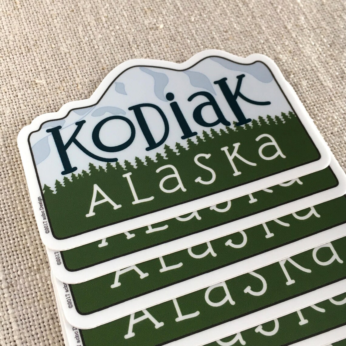 Kodiak Alaska Vinyl Sticker / Barometer Mountain Sticker / - Etsy