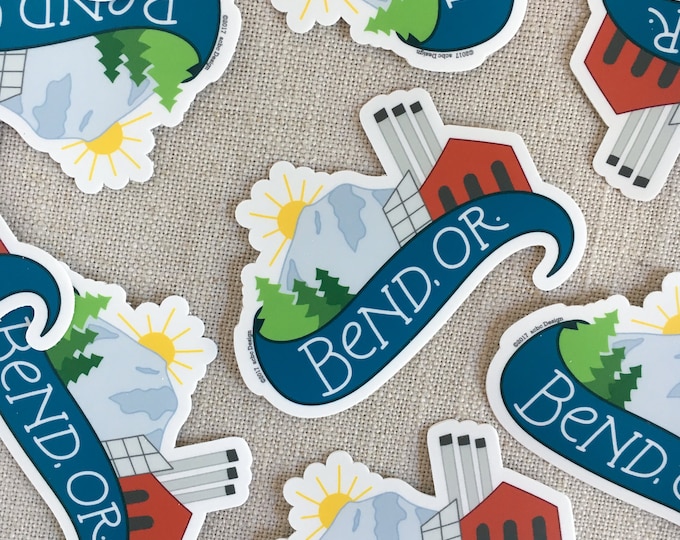 Bend Oregon Vinyl Sticker / Bend Bumper Sticker / Bend Oregon ...