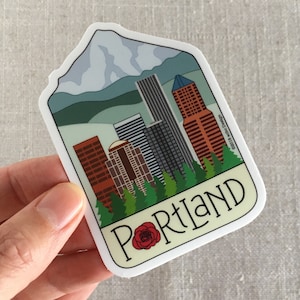 Portland City Vinyl Sticker / Downtown Portland Oregon Sticker ...