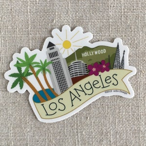 Los Angeles California Vinyl Sticker / Hollywood Hills / Southern ...