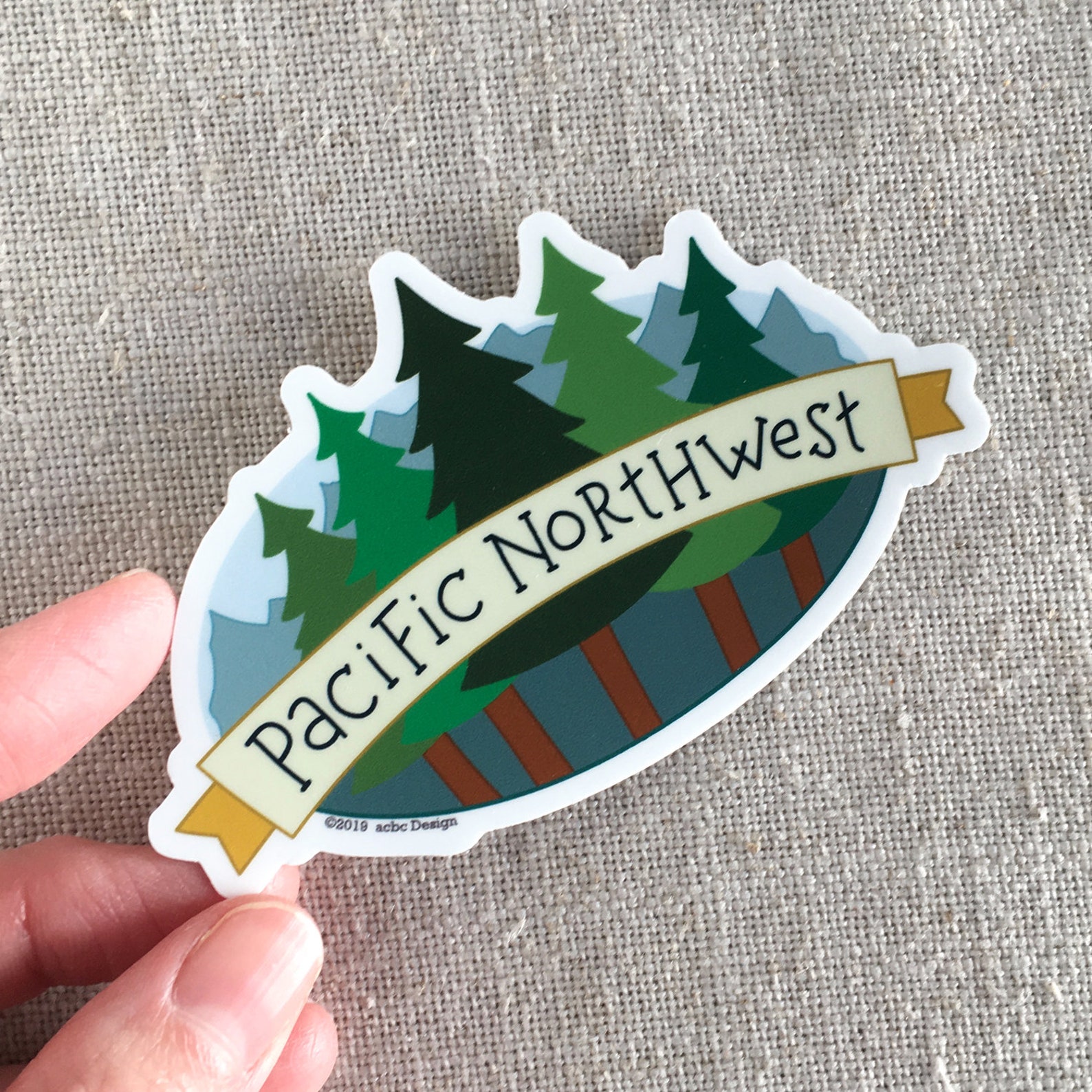 Pacific Northwest Trees Vinyl Sticker / Tree Hugger Sticker / - Etsy