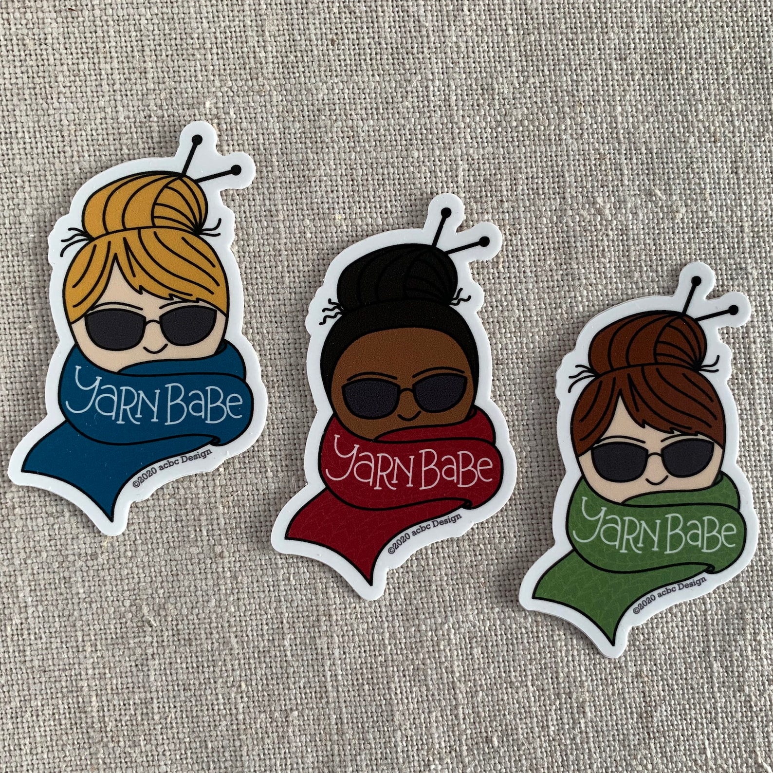 Yarn Babe Blonde Woman Vinyl Sticker / Gift for Knitter or - Etsy