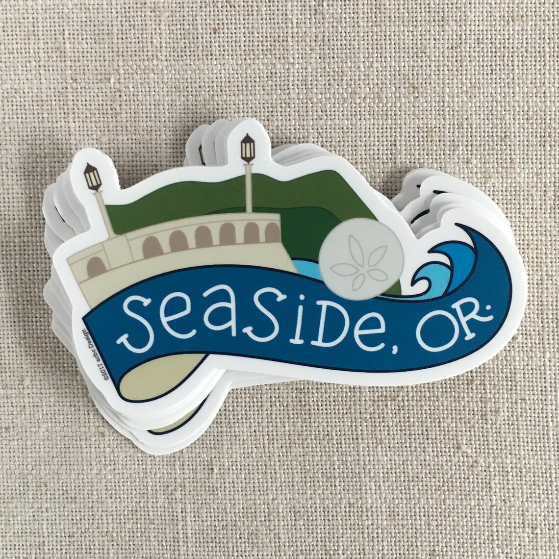 Seaside Oregon Vinyl Sticker / Beach Sticker / Modern Sticker | Etsy