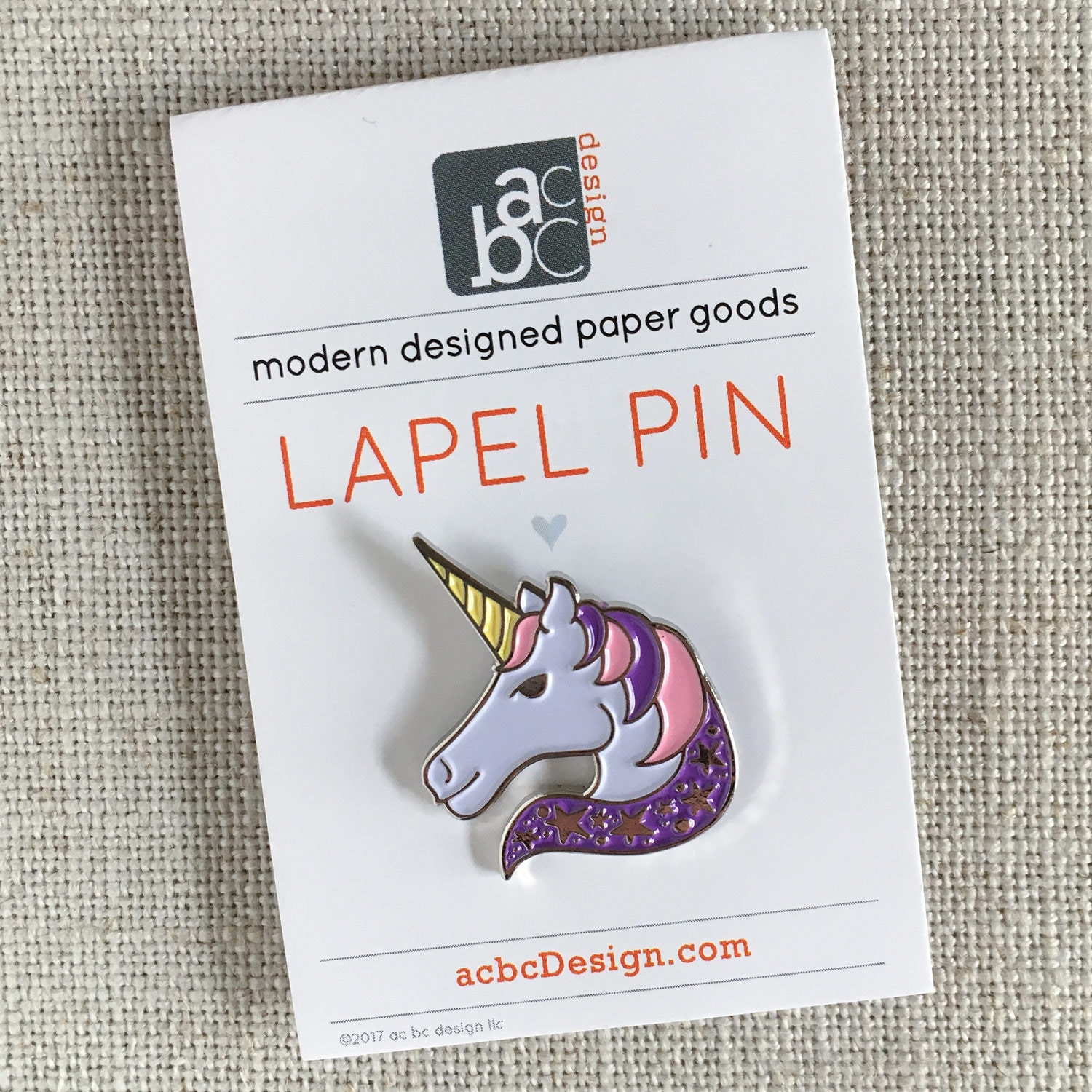 Unicorn Enamel Pin: Purple & Pink Star Design - Etsy