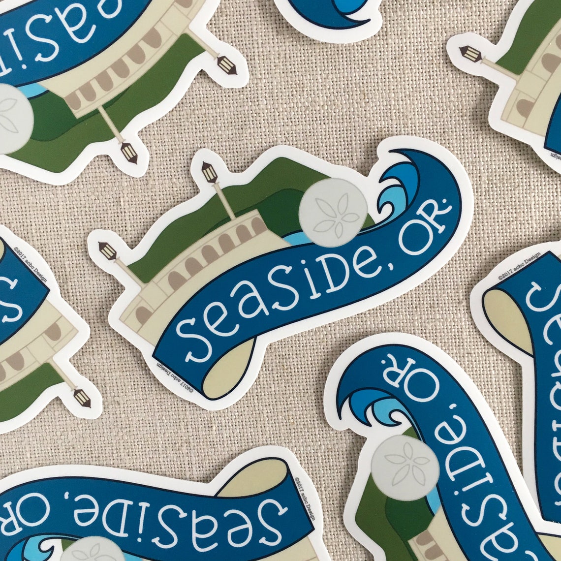 Seaside Oregon Vinyl Sticker / Beach Sticker / Modern Sticker | Etsy