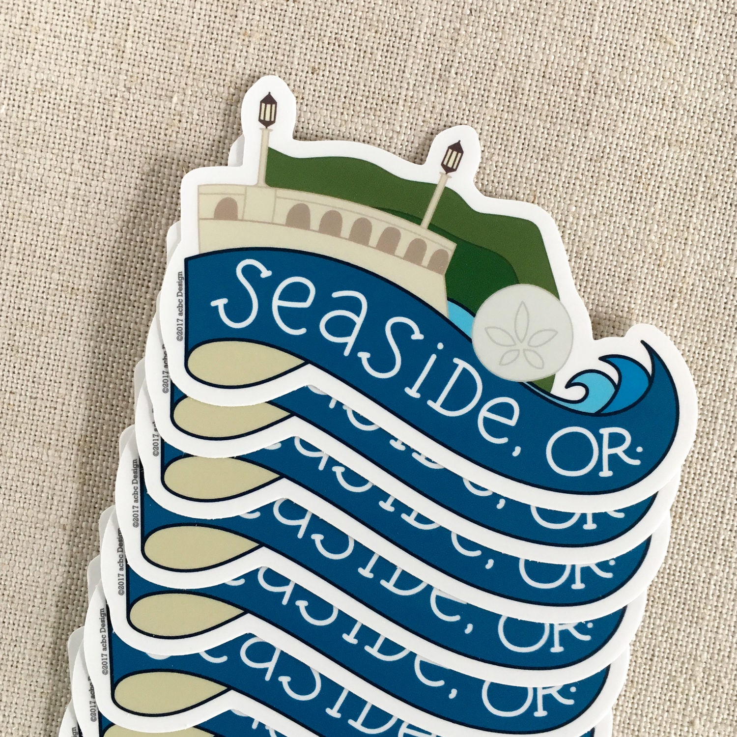 Seaside Oregon Vinyl Sticker / Beach Sticker / Modern Sticker | Etsy