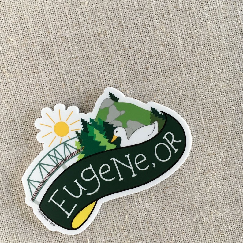 Eugene Oregon Vinyl Sticker / Ferry Street Bridge / Spencer - Etsy