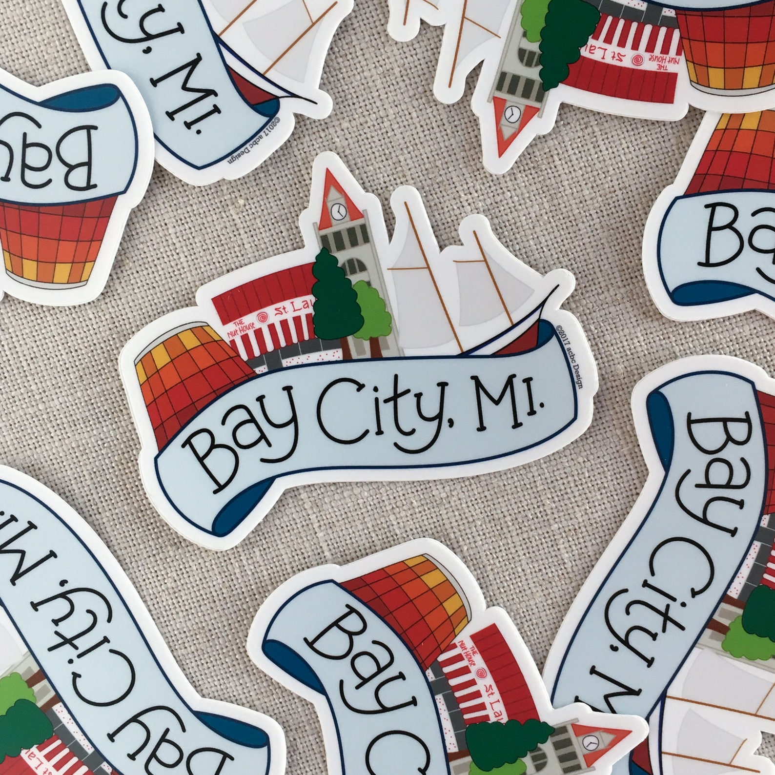 Bay City Michigan Vinyl Sticker / Michigan Sticker / Water | Etsy