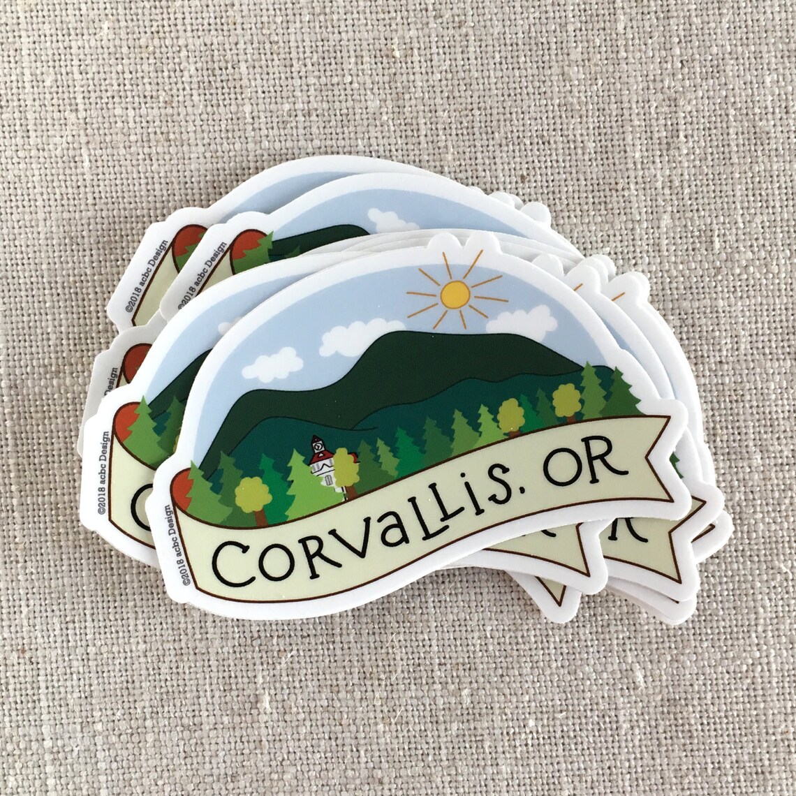 Corvallis Oregon Vinyl Sticker / Marys Peak Sticker / - Etsy