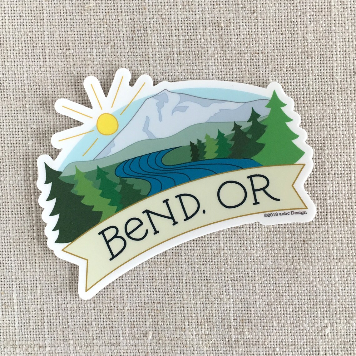 Mt Bachelor Bend Oregon Vinyl Sticker / Bumper Sticker / Bend | Etsy