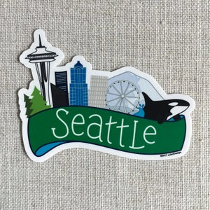 Seattle Skyline Vinyl Sticker / Seattle Washington Sticker / Modern ...