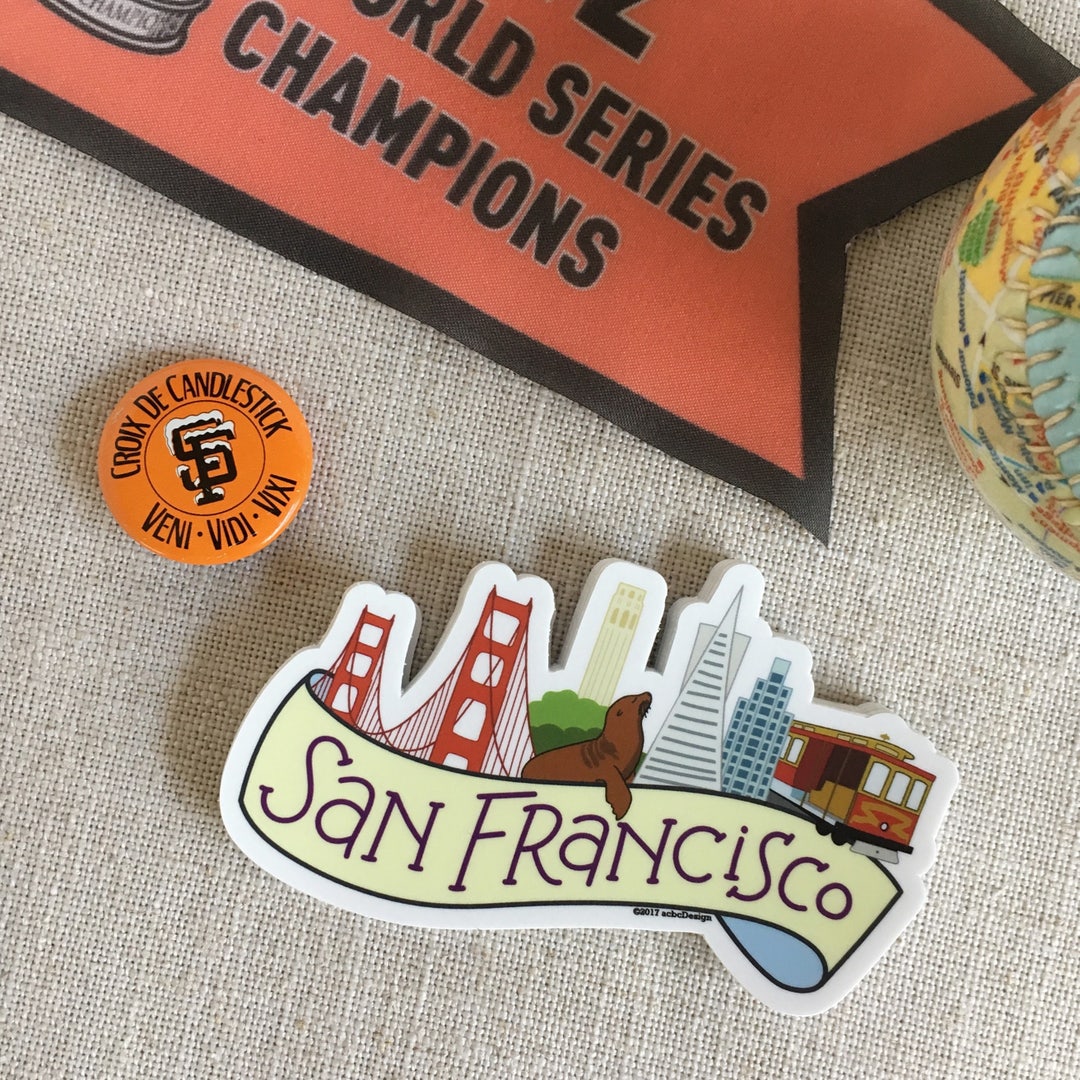 San Francisco Skyline Vinyl Sticker / SF California Sticker / Cool ...