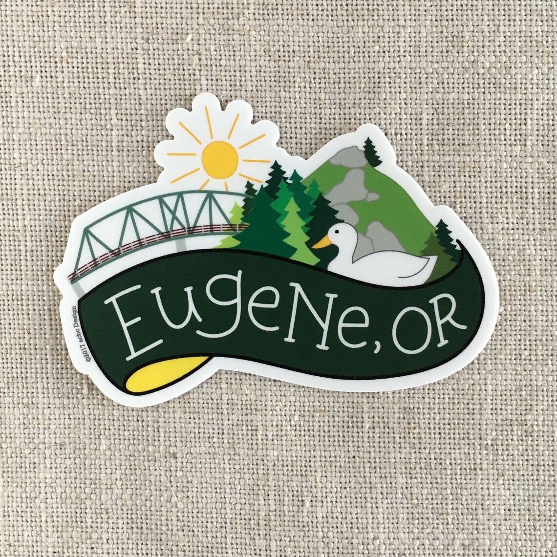 Eugene Oregon Vinyl Sticker / Ferry Street Bridge / Spencer - Etsy
