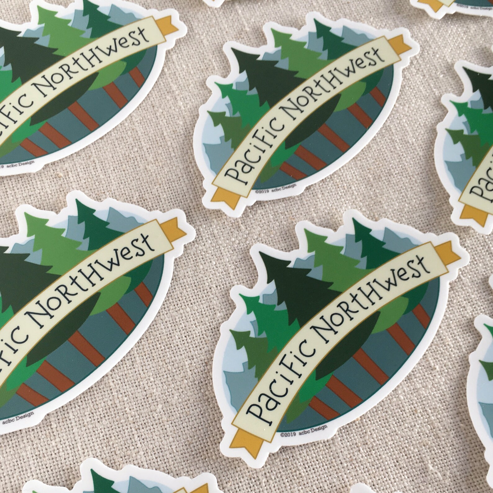 Pacific Northwest Trees Vinyl Sticker / Tree Hugger Sticker / - Etsy