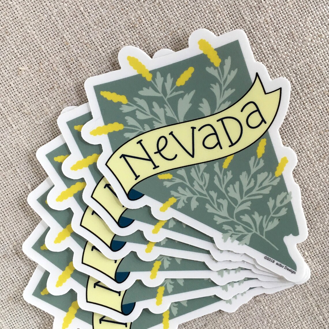 Nevada State Vinyl Sticker / Nevada Sagebrush Sticker / Hand - Etsy