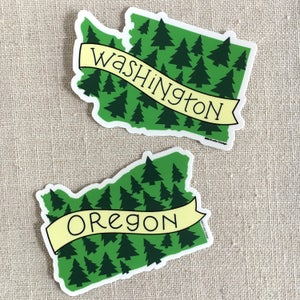 Washington State Trees Vinyl Sticker – Travel Bumper Sticker - Etsy