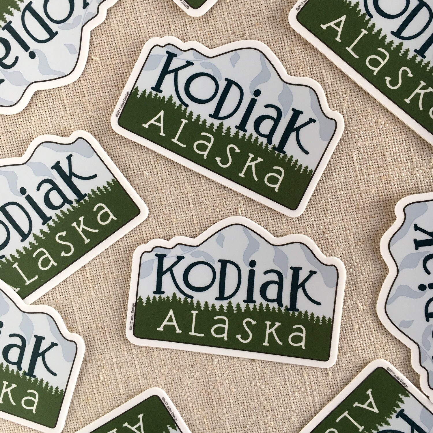 Kodiak Alaska Vinyl Sticker: Barometer Mountain Landscape - Etsy